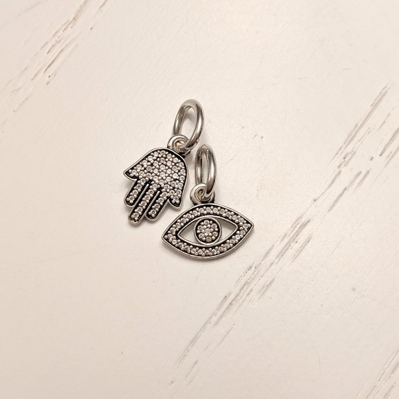 Pandora | Jewelry | Pandora Evil Eye And Hamsa Charm | Poshmark